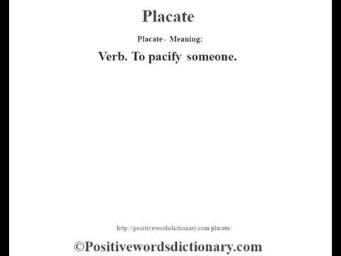 Placate definition | Placate meaning