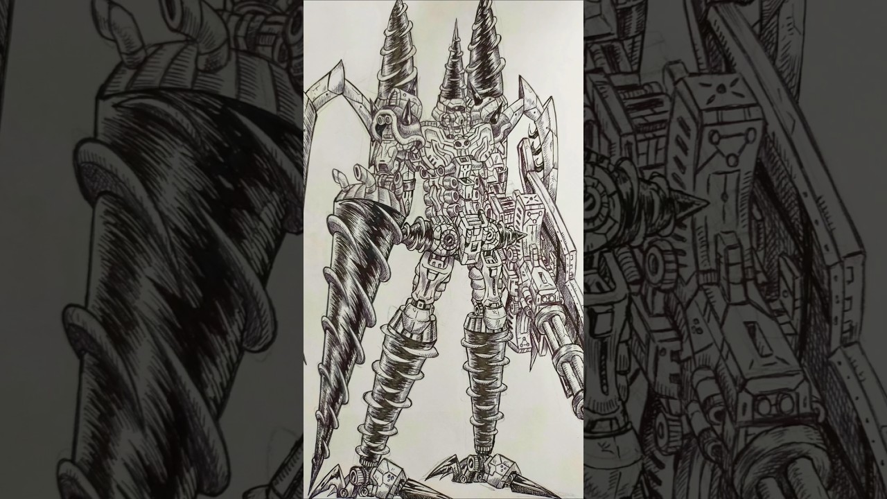 Crazy robot 01 #lineart #robot #conceptart