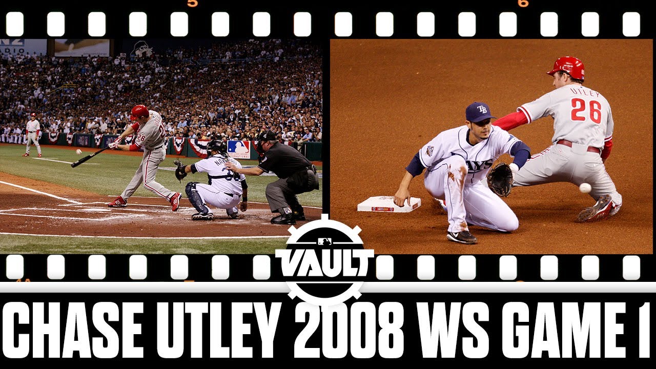 Chase Utley homers, steals two bases in win! His all-around Game 1 in the 2008 WS was AWESOME