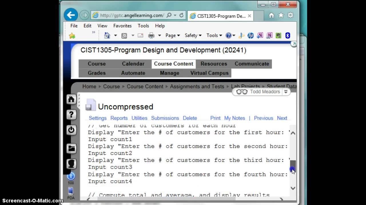 CIST 1305 - Project 1