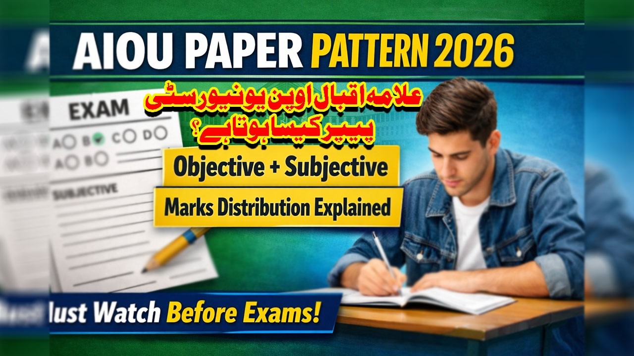 AIOU Paper Pattern 2026 Update | Complete Guide for FA, BA, ADA, BS Students