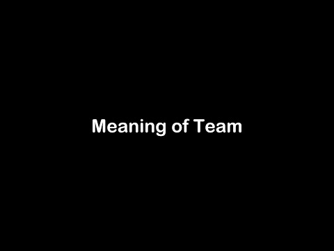 What is the Meaning of Team | Team Meaning with Example
