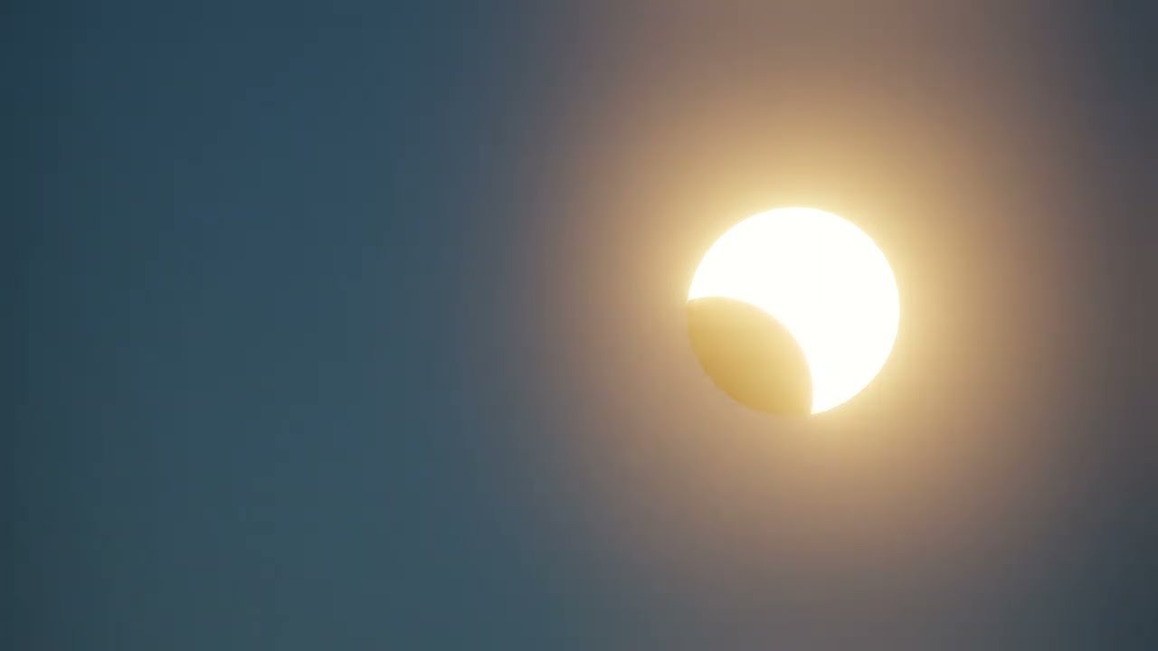 Solar eclipse full time lapse video, PARTIAL