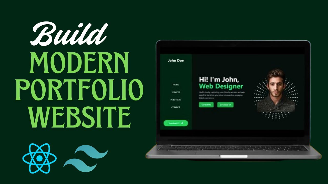 Build a Portfolio Website With React JS & Tailwind CSS | React and Tailwind Portfolio Website
