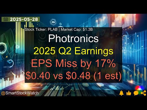 Photronics (PLAB|$1.3B) - 2025 Q2 Earnings Analysis
