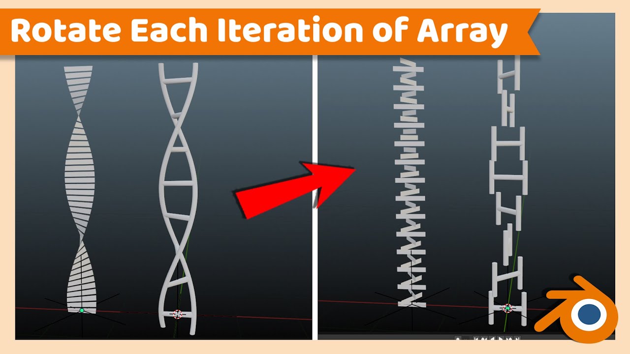 Rotating Each Iteration of the Array Modifier | Blender Tutorial