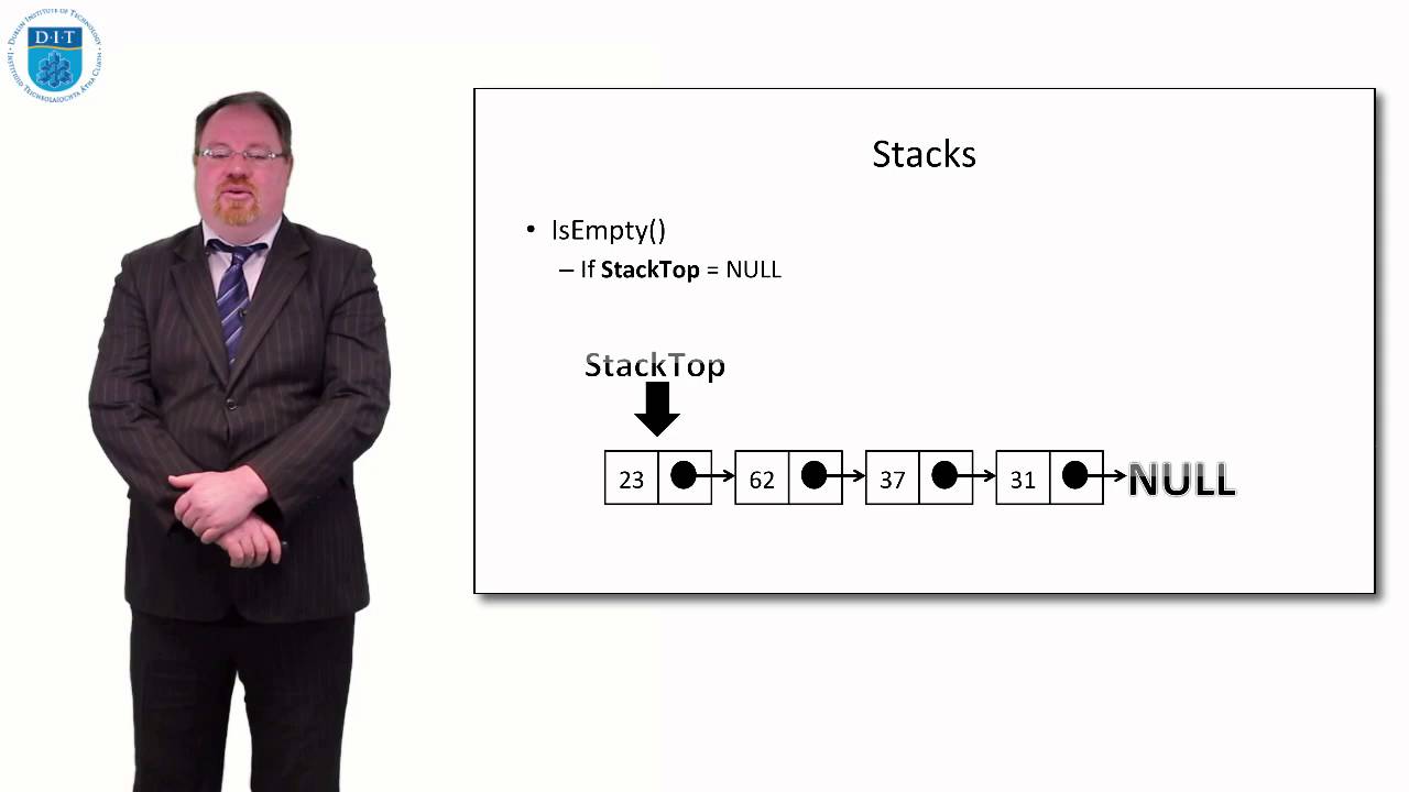 Using a Linked List to represent a Stack