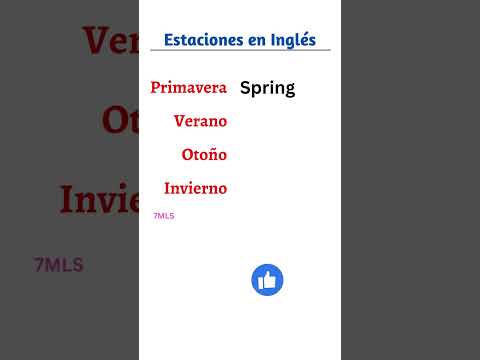 Las estaciones del año en Inglés#ingles#aprenderingles