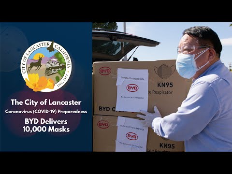 BYD delivers 10,000 face masks to Antelope Valley Hospital & Lancaster Sheriff’s Station