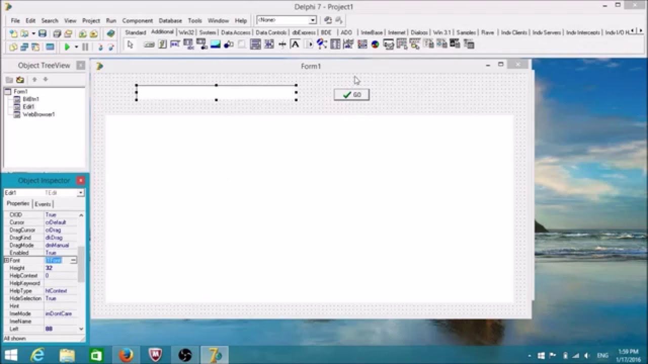 how to make a web browser using delphi