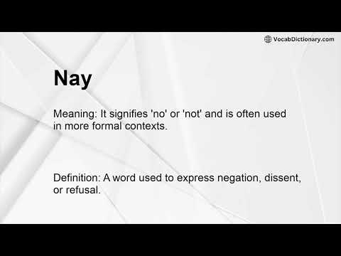 Nay Meaning