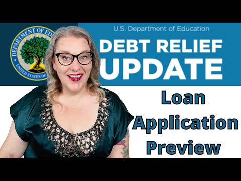 Student loan debt relief application preview and update