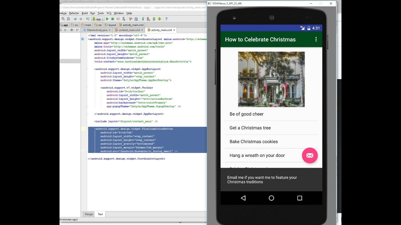 Step by step Android app development: part 1, listview UI