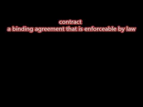 Meaning Of The Dictionary Word Contract