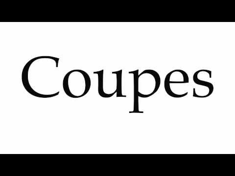 How to Pronounce Coupes