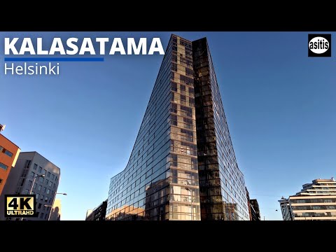 Morning Sunrise Walk in new Helsinki area under development - Kalasatama (Nov 2022)