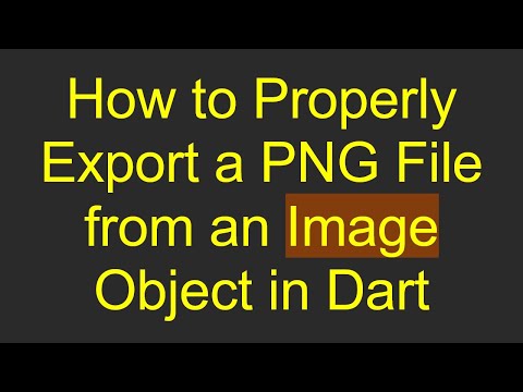 How to Properly Export a PNG File from an Image Object in Dart