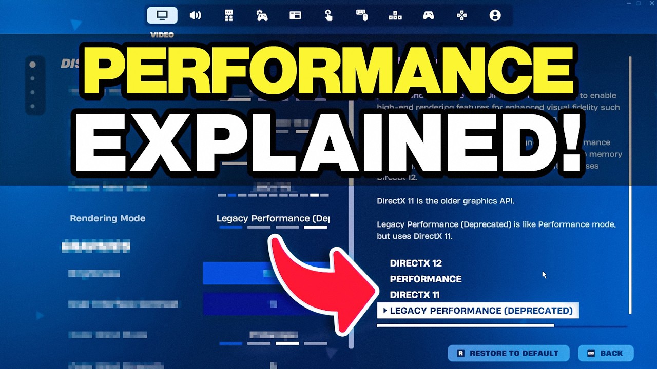 NEW Fortnite Performance Mode EXPLAINED! (Legacy Performance VS Performance Rendering Mode)