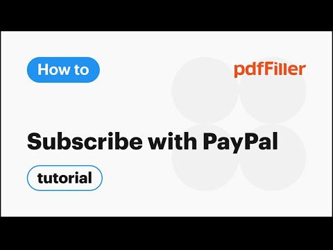 How to Update Your Credit Card Information for pdfFiller or subscribe with Paypal
