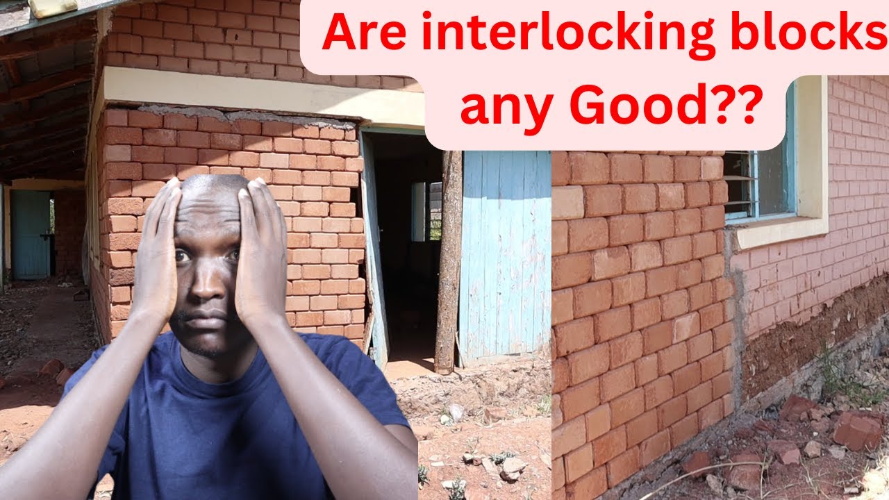 Construction in Kenya with interlocking blocks...