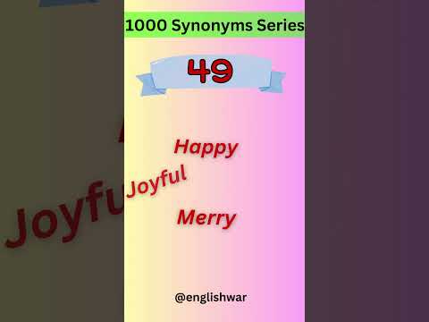 Test Your Fluency in Joyful Synonyms #learn english