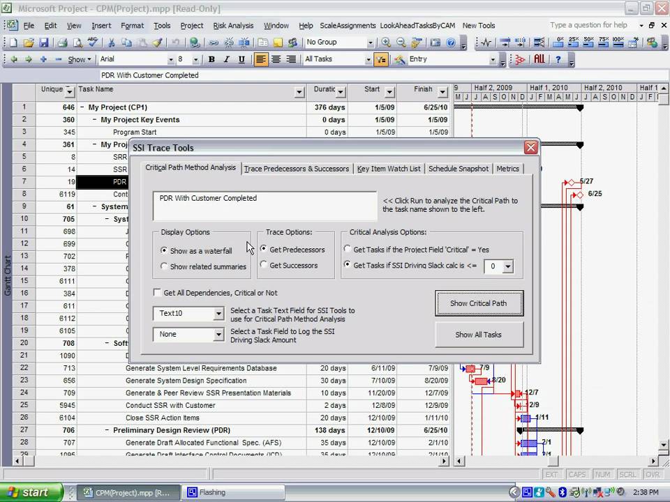 SSI Tools Critical Path Auto