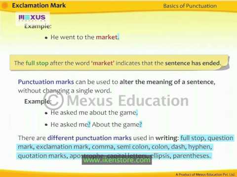 Exclamation Mark | English Grammar | iken | ikenedu | ikenApp