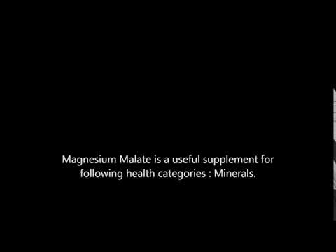 Magnesium Malate health benefits