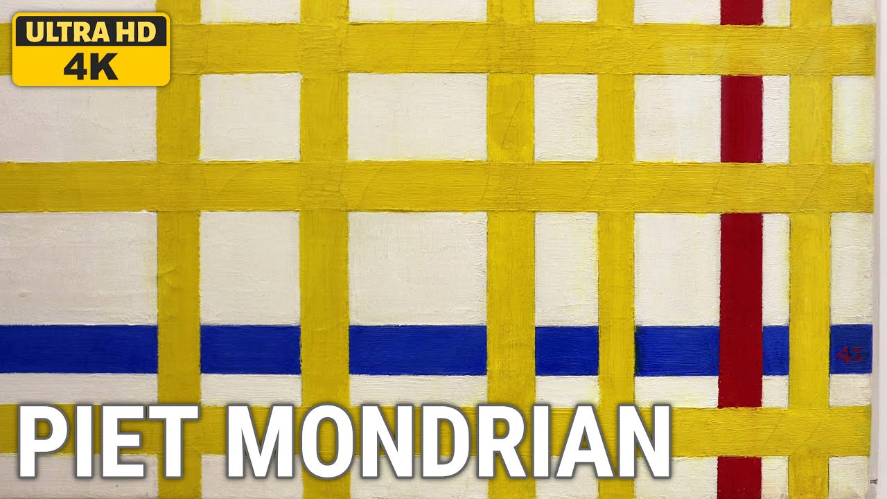 Piet Mondrian: A collection of 10 oil paintings with title and year, 1937-1944 [4K]