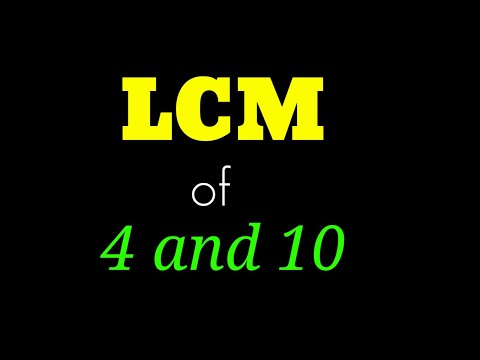 lcm of 4 and 10