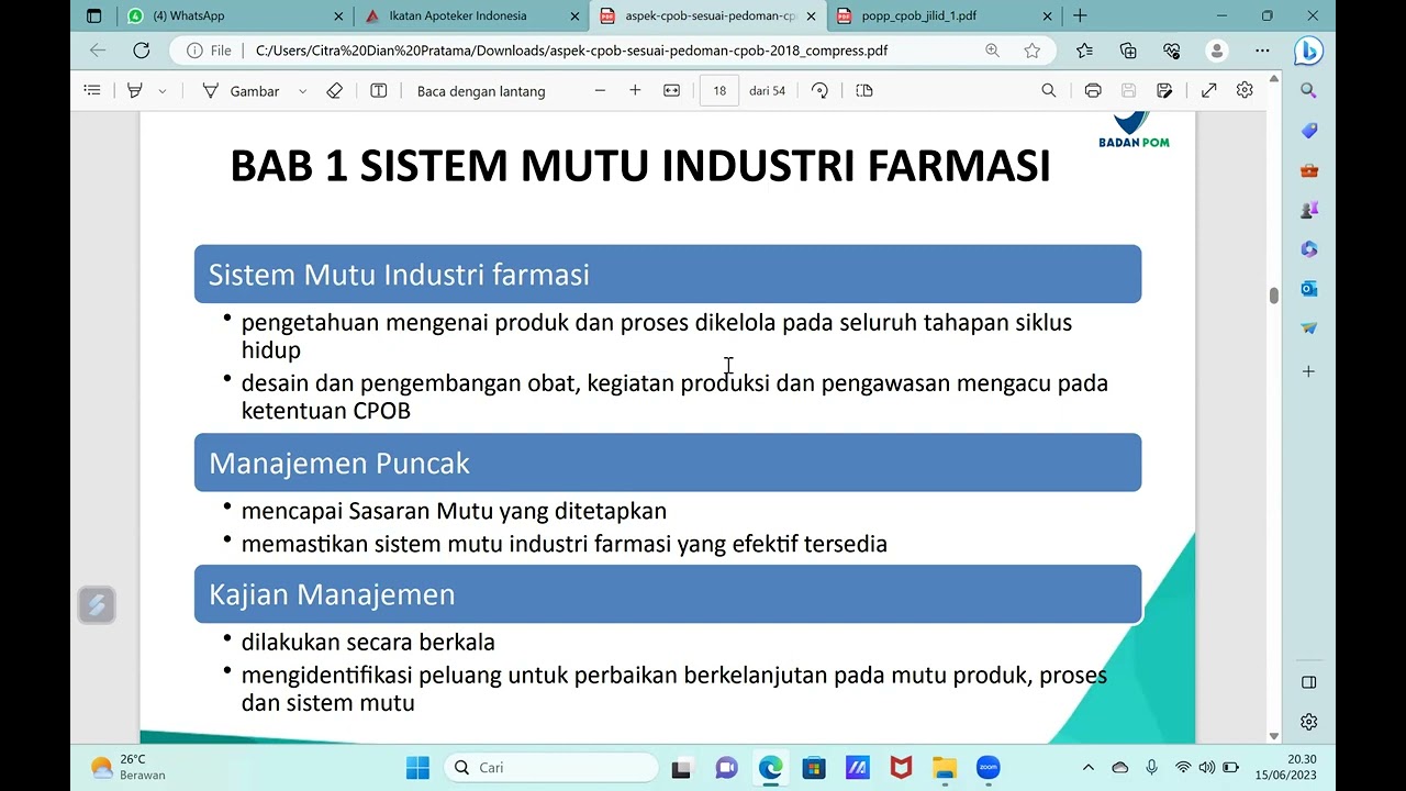 Kelas A - 14. CPOB dan Industri
