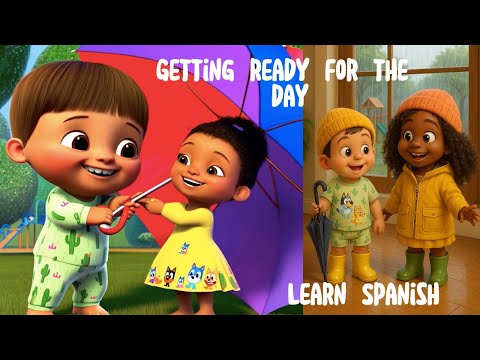 Get Ready for the Day! 🌧️ Learn Spanish Words for Kids singing