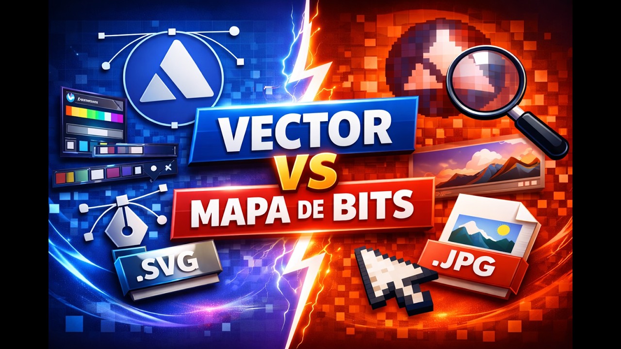 ¿Vector o Mapa de Bits? La diferencia que separa un diseño amateur de uno profesional 🎨💻🔥
