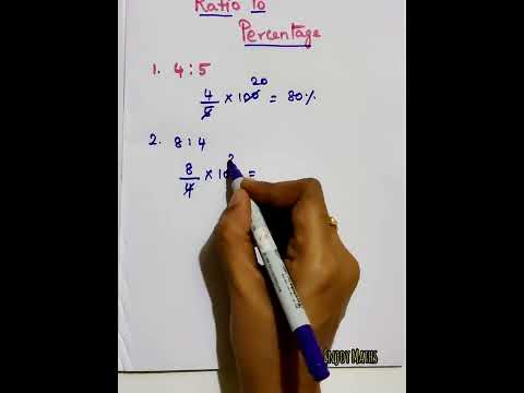 Simple Conversion Ratio to Percentage | Ratio to Percentage | How to convert Ratio to Percentage