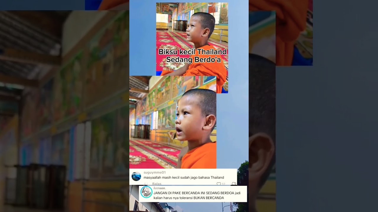 Beginilah doa biksu di Thailand #thailand #biksuthailand