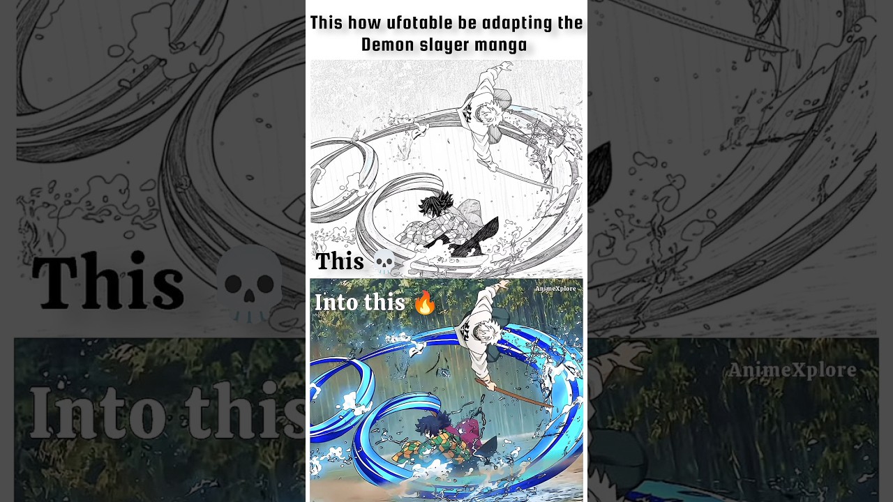 From sketch to masterpiece🎨 Ufotable really turns Demon Slayer manga panels into pure animation gold
