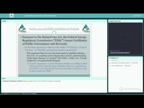 Pipeline Series Webinar: Clean Water Act Section 401 Certification
