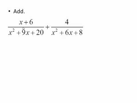 Rational Expressions, Equations, & Word Problems | George Woodbury's ...