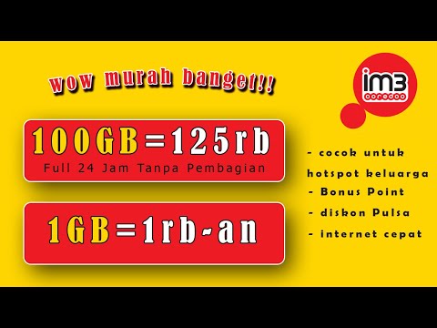 Wow Murah Banget !!! paket internet im3 murah 2022 1GB Hanya Seribuan, 100GB 125rb