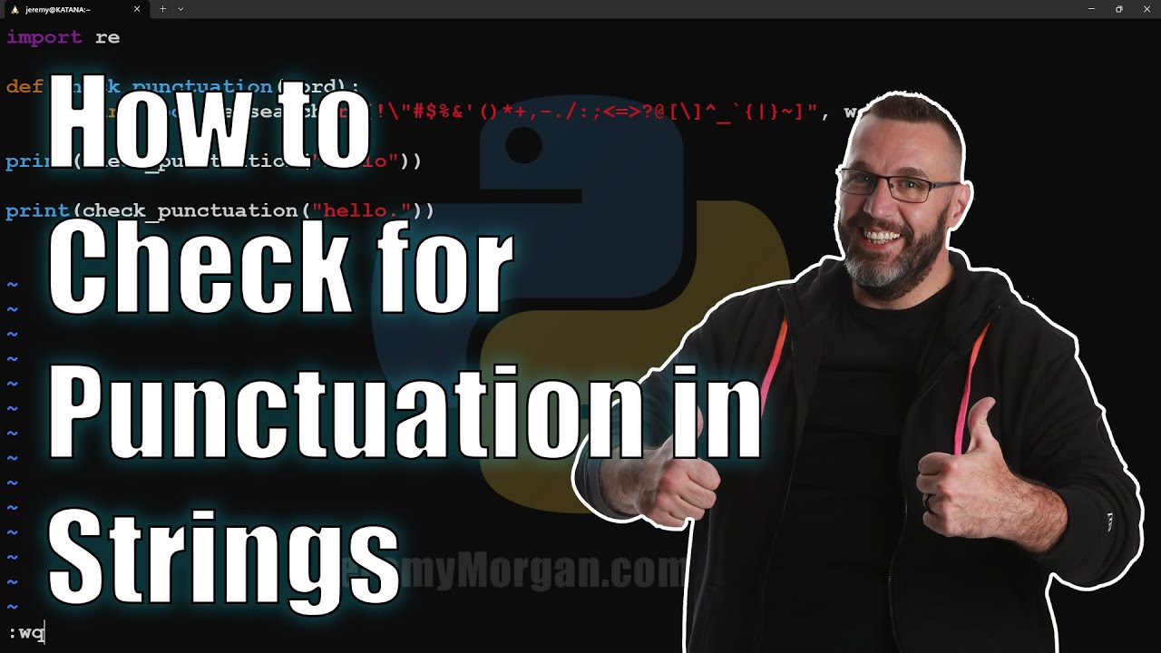 How to check if a string contains punctuation in Python