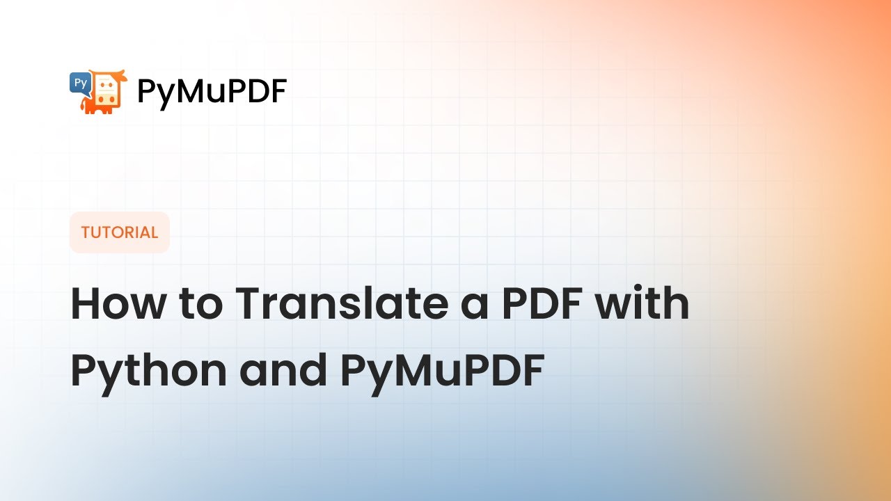 How to Translate a PDF with Python and PyMuPDF