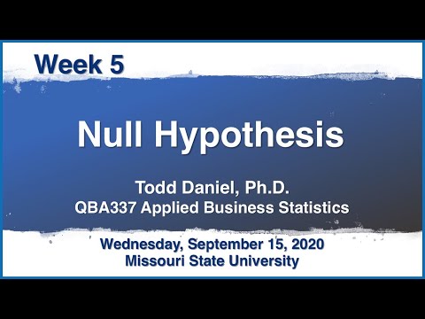 The Null Hypothesis and Alternative Hypothesis in Statistics Testing