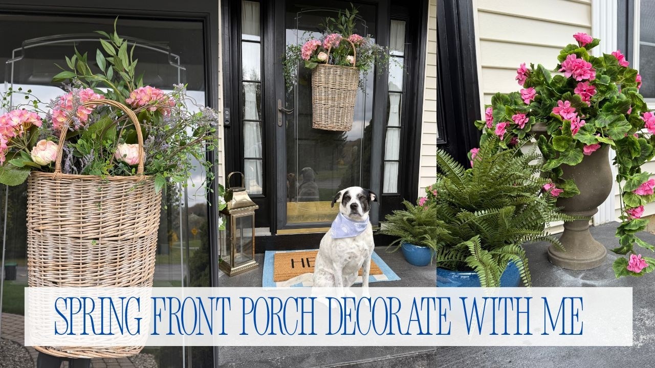 SPRING FRONT PORCH DECORATE WITH ME | SMALL FRONT PORCH DECORATING IDEAS FOR SPRING 2026