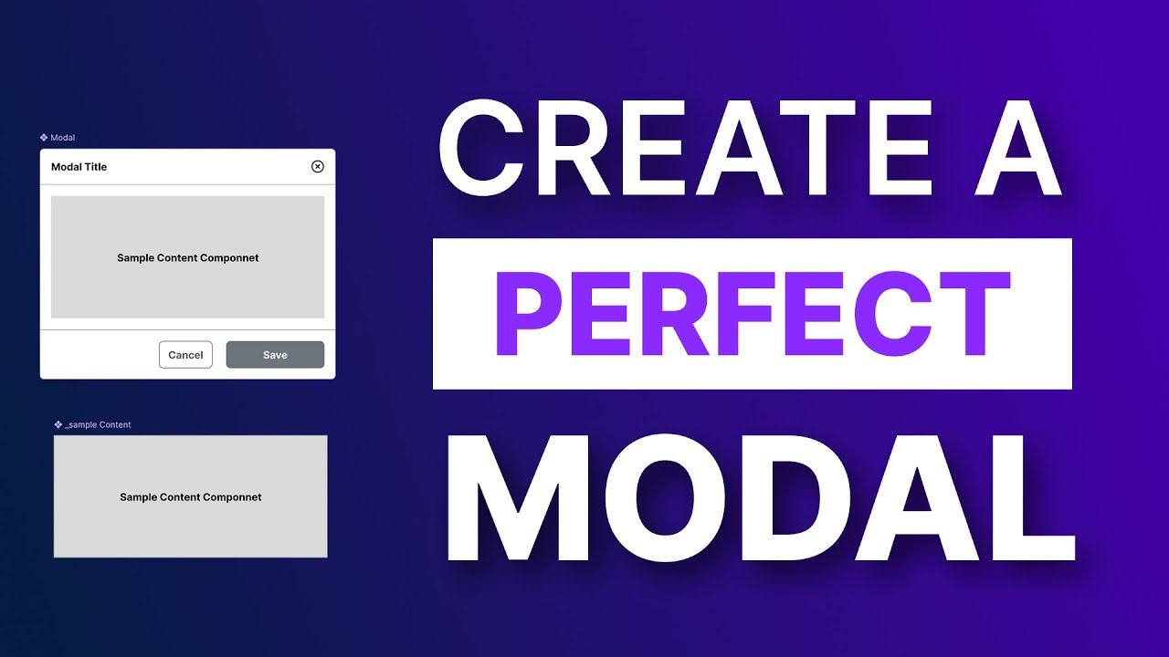 Create A Modal / Popup in Figma - Design System 101