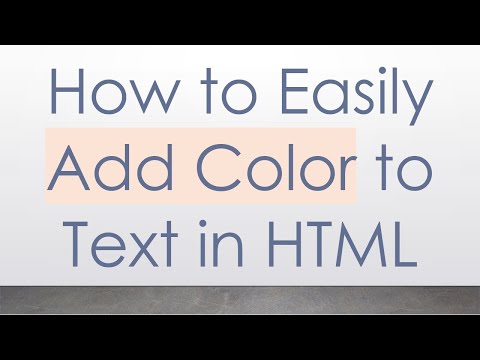 How to Easily Add Color to Text in HTML