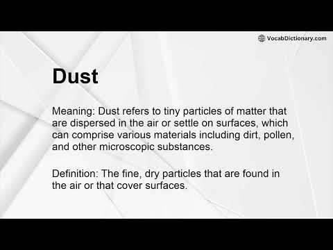 Dust Meaning