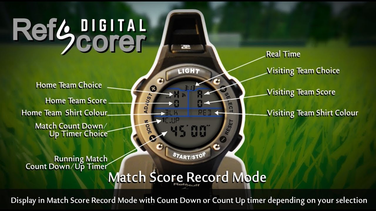 RefScorer Digital Watch from RefStuff (NEW full demo video)