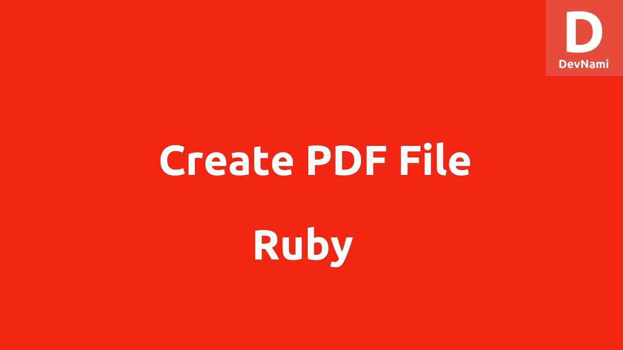 Create PDF File in Ruby