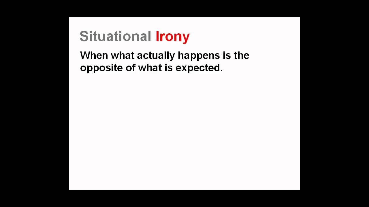 What is Irony?  Three Types of Irony Lesson