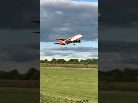 Easyjet Departure Off Runway 23L At Manchester Airport #Easyjet #Airbus #a320 #manchesterairport